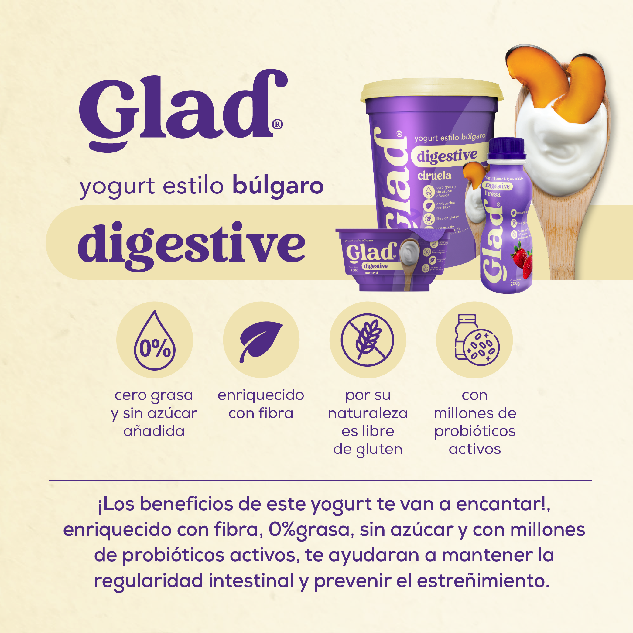 Yogurt Glad Digestive 200g – Lif Brands